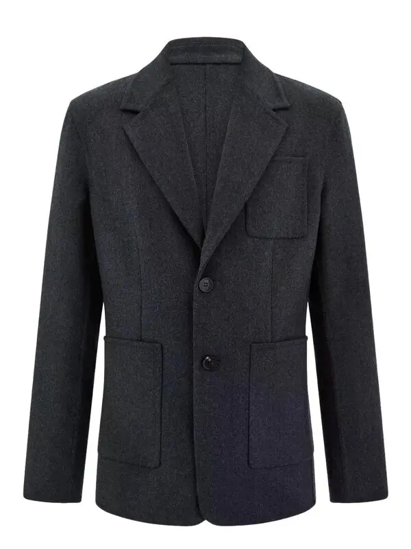 FERRAGAMO Applied Pockets Single-breasted Blazer - Grey