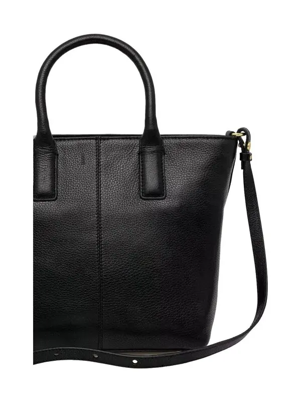 Barbour Birch Leather Tote Bag - Black