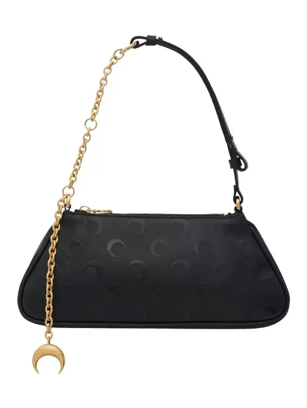 MARINE SERRE Moon Embossed Chain Shoulder Bag - Black
