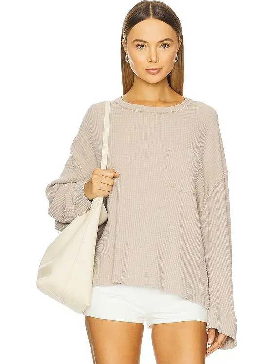 Free People We The Free Dawson Pocket Thermal Top - Neutral