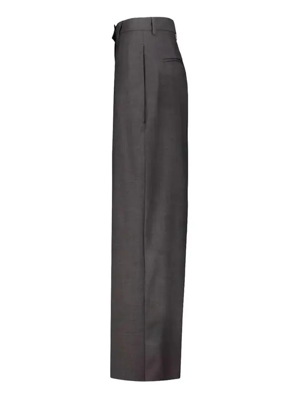 DRHOPE Pressed-crease Wool Trousers - Grey