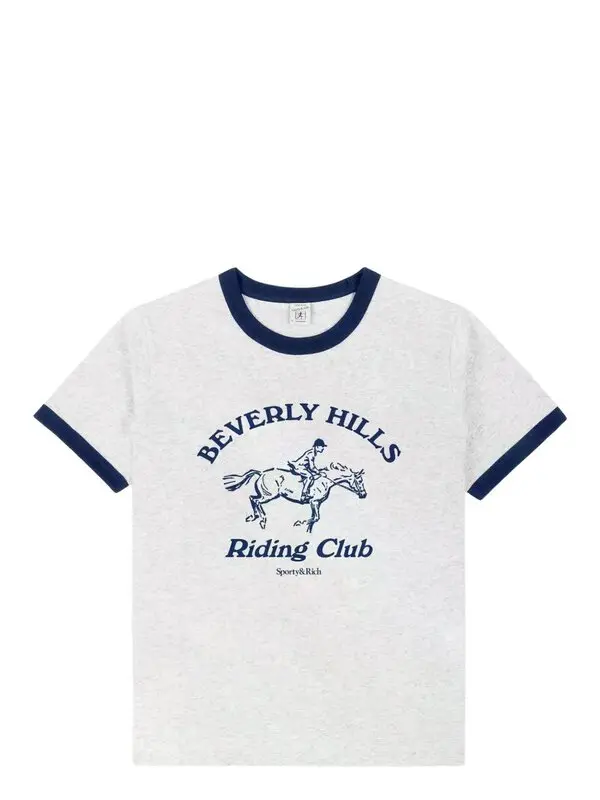 Sporty & Rich Graphic Ringer T-shirt - Neutrals