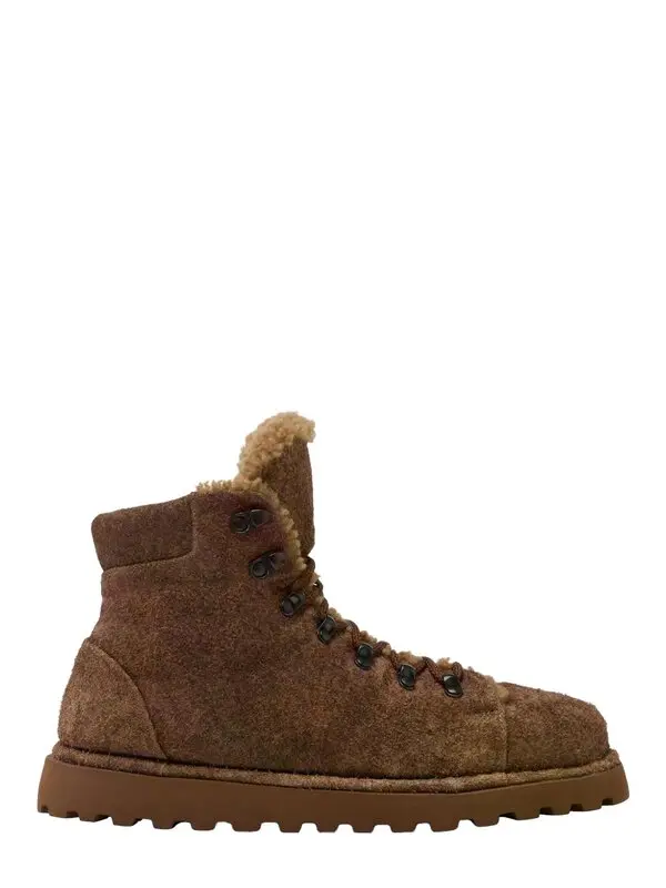 Marsèll Pallottola Shearling Lace-up Boots - Brown