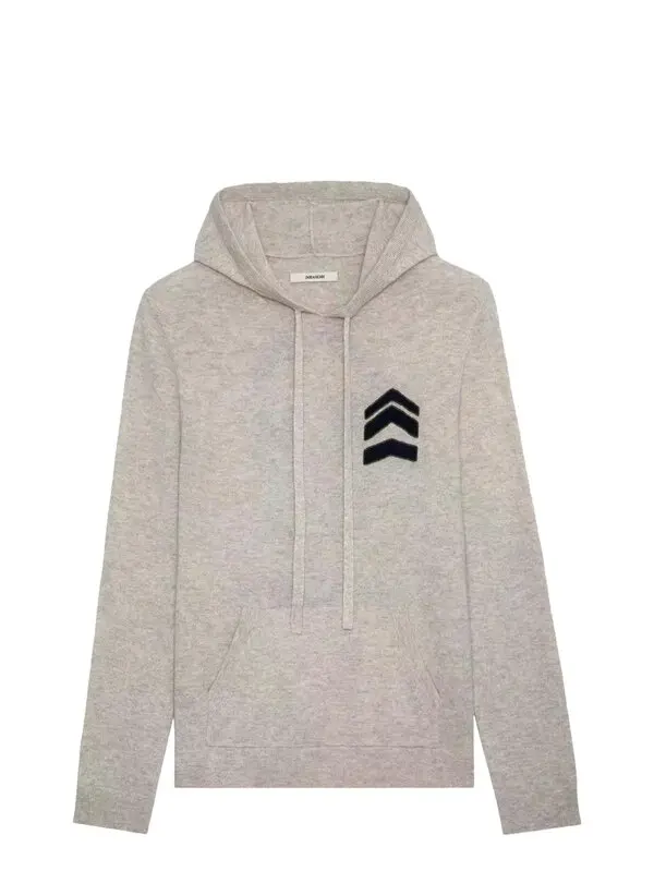 Zadig&Voltaire Cashmere Hoodie With Appliqué Detail - Neutrals