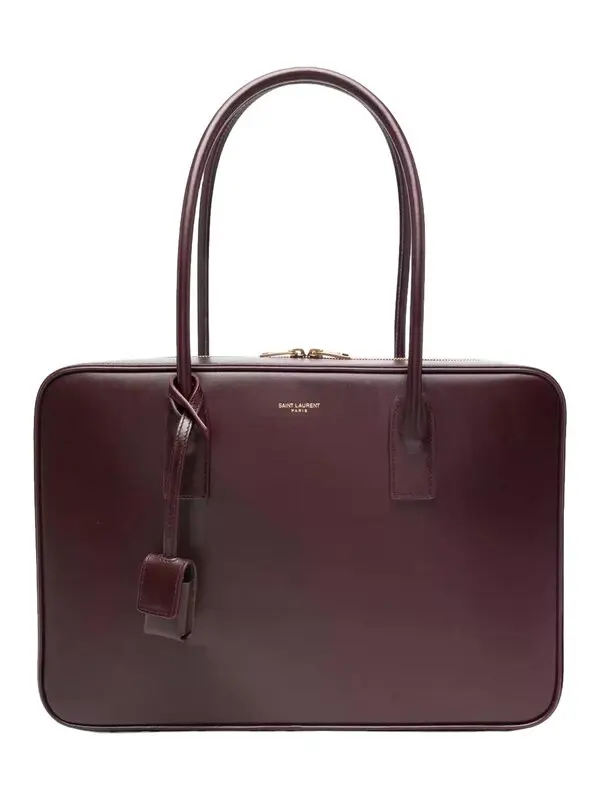 Saint Laurent Logo Print Tote Bag - Red
