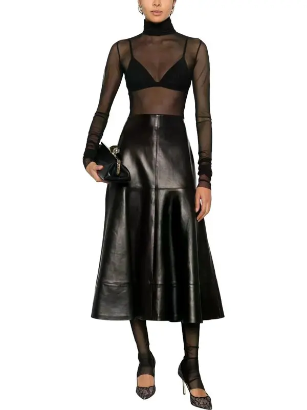 RHIZOME Sovino Tulle High Neck Top - Black