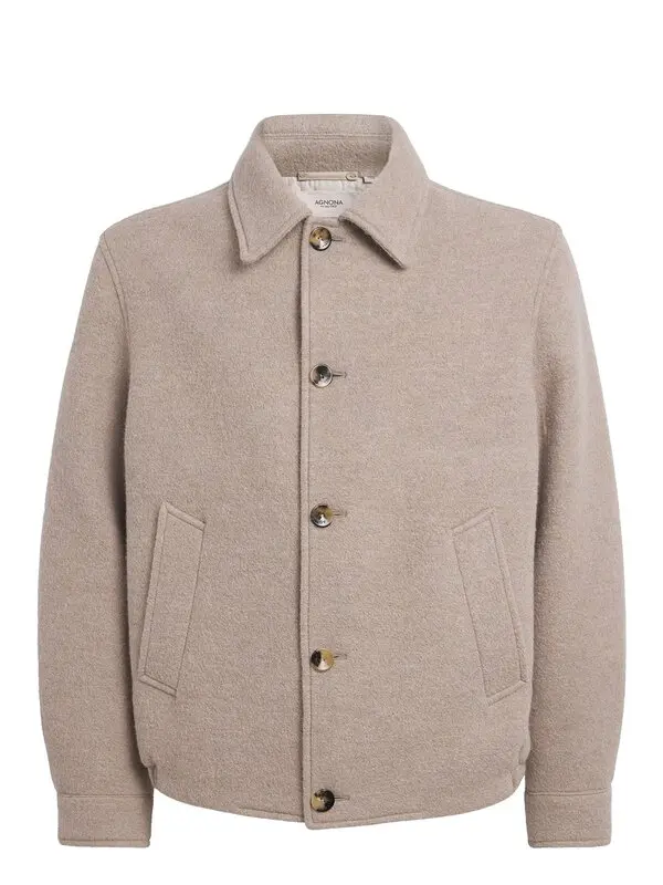 Agnona Alpaca Spazzolino Overshirt - Brown