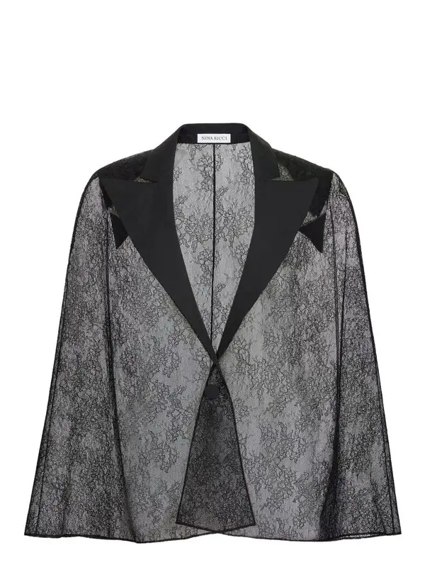 Nina Ricci Lace Blazer - Black
