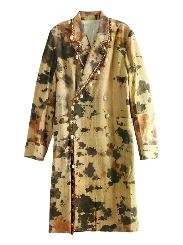 COMMUNS Double-breasted Scalloped Coat - Neutrals
