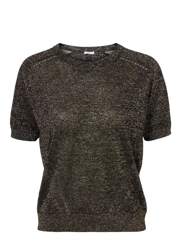 JOSEPH Lille Lame Knitted Top - Black