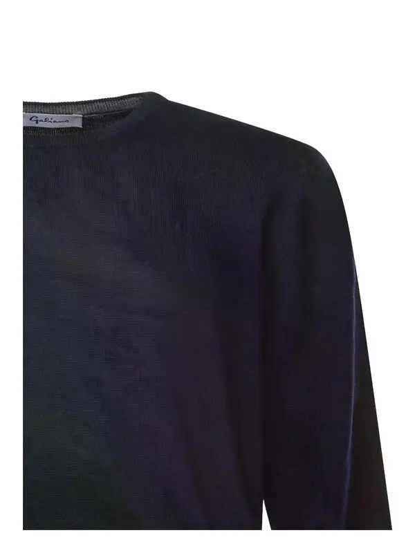 GALIANO Crew Neck Long Sleeve Sweater - Blue