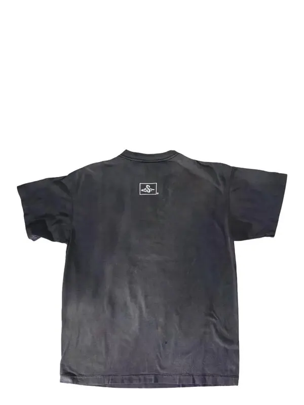 SAINT MXXXXXX Logo-print Cotton T-shirt - Black