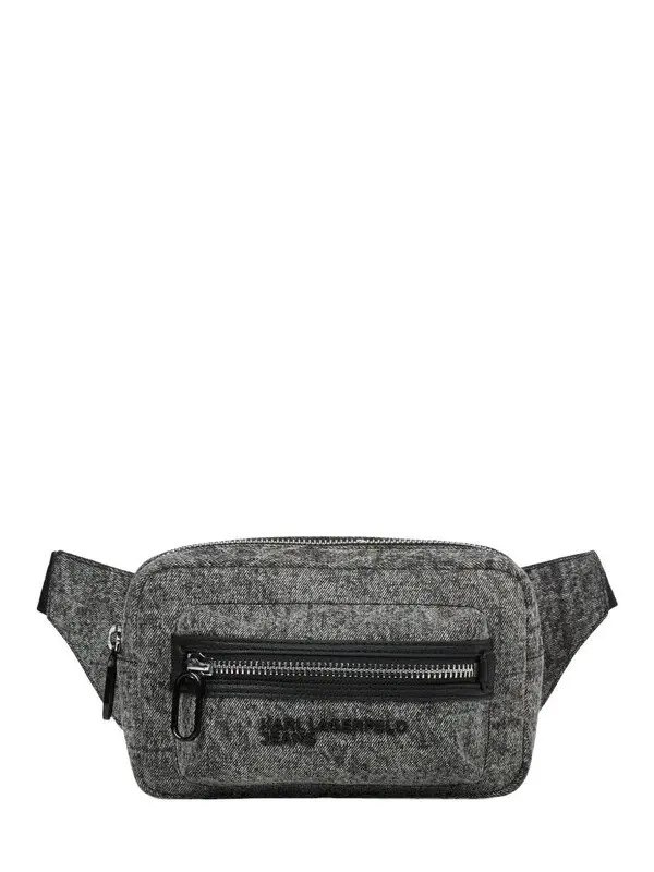 Karl Lagerfeld Washed Denim Belt Bag - Grey