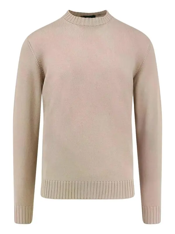 FILIPPO DE LAURENTIIS Crew Neck Long Sleeve Sweater - Neutrals