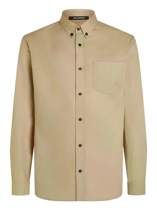 Karl Lagerfeld Kameo Button Shirt - Neutrals