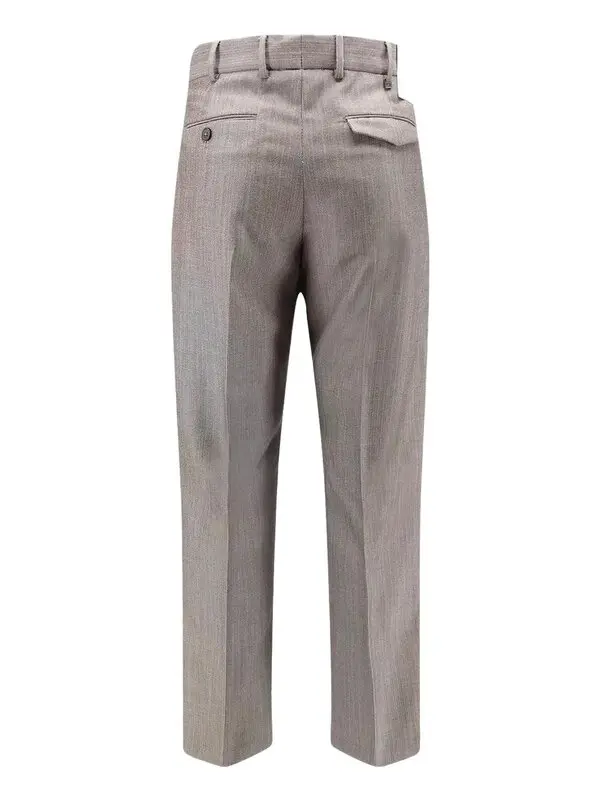 PT TORINO Tailored Trousers With Logo Charm - Grey