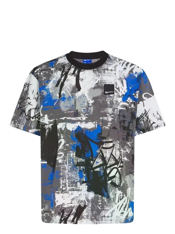 Karl Lagerfeld Abstract-print T-shirt - Grey