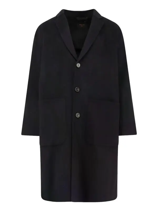 PALTO' Single-breasted Maxi Coat - Black