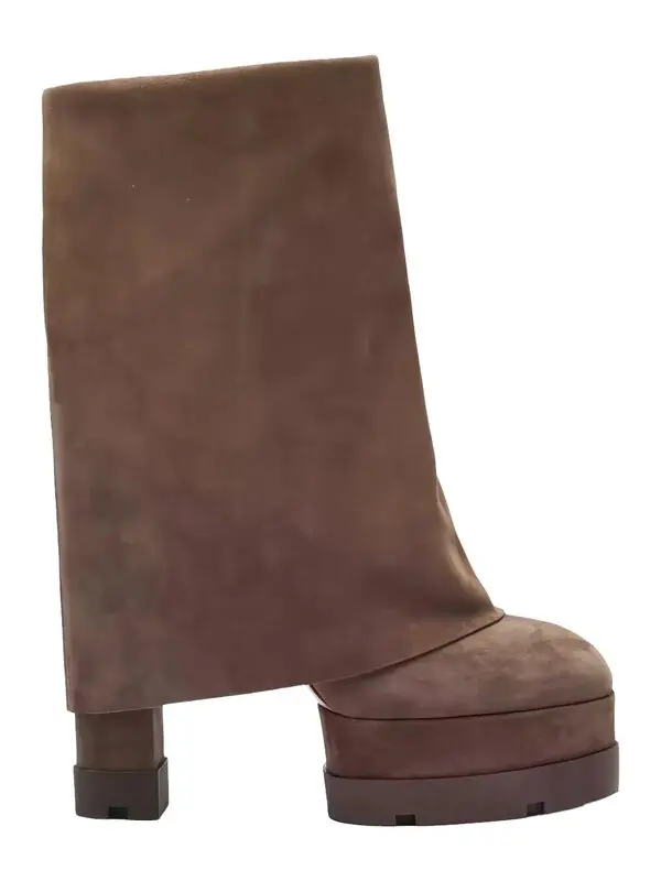 Casadei 120mm Nancy Suede Boots - Brown