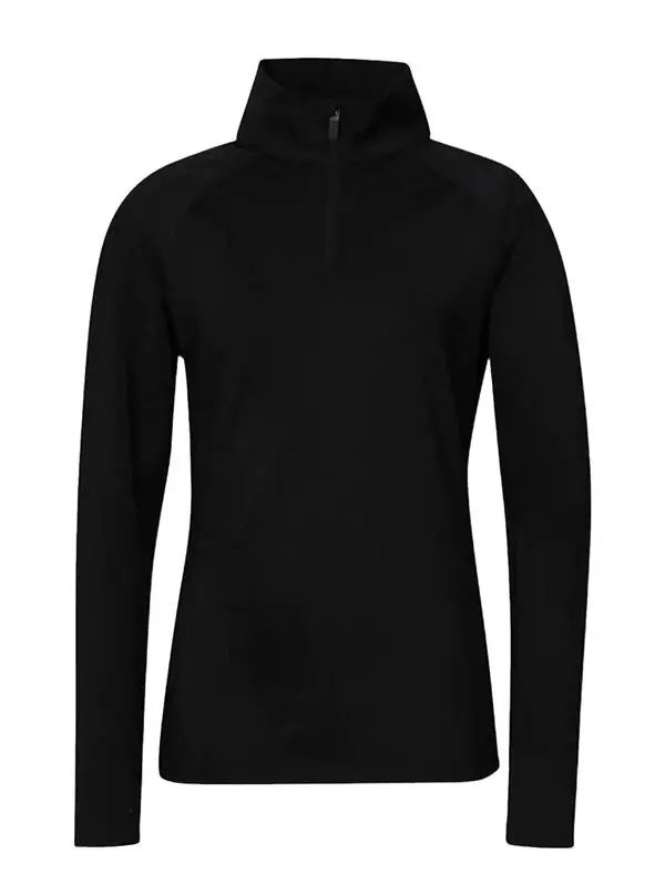 PHENIX High Neck Zip-up Sweater - Black