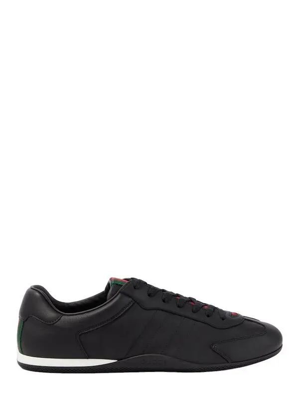 Gucci Shift Leather Sneakers - Black
