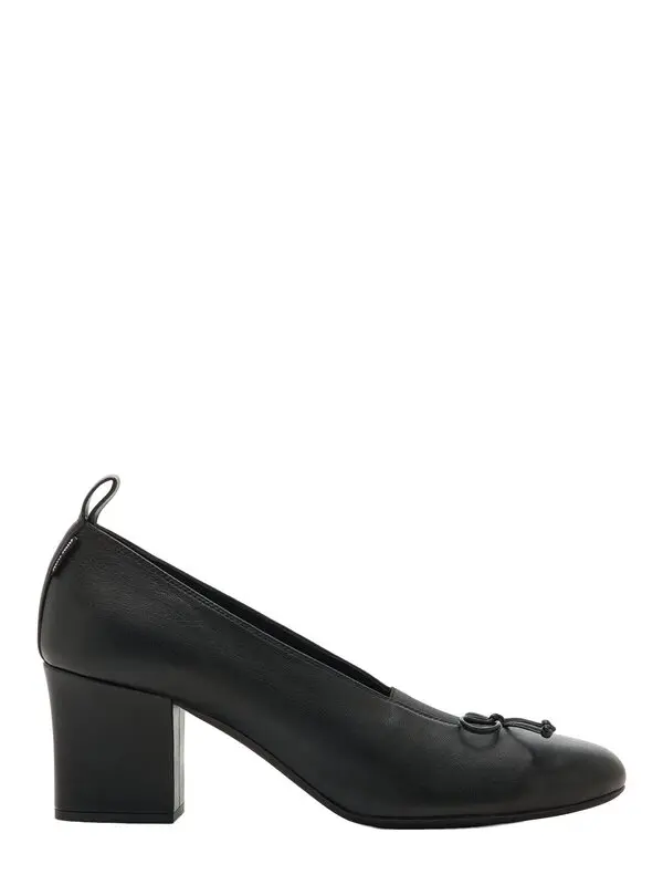 Miu Miu Nappa Leather Pumps With Block Heel - Black