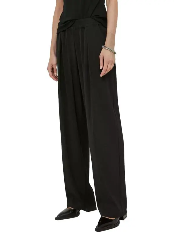 SAMSOE SAMSOE Pleated Palazzo Pants - Black