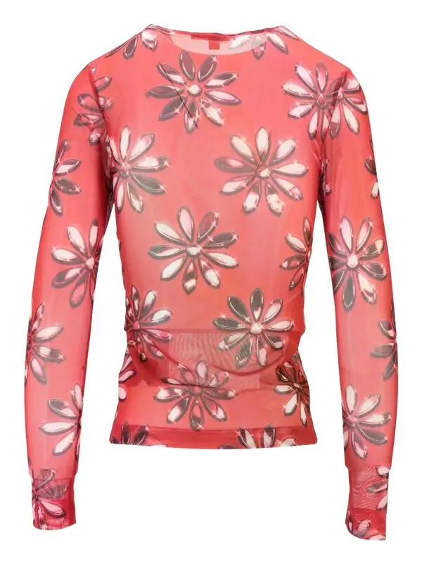 MERYLL ROGGE Floral Long-sleeved T-shirt - Red