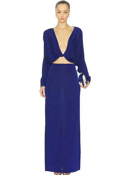 SEROYA Morgan Maxi Dress - Blue