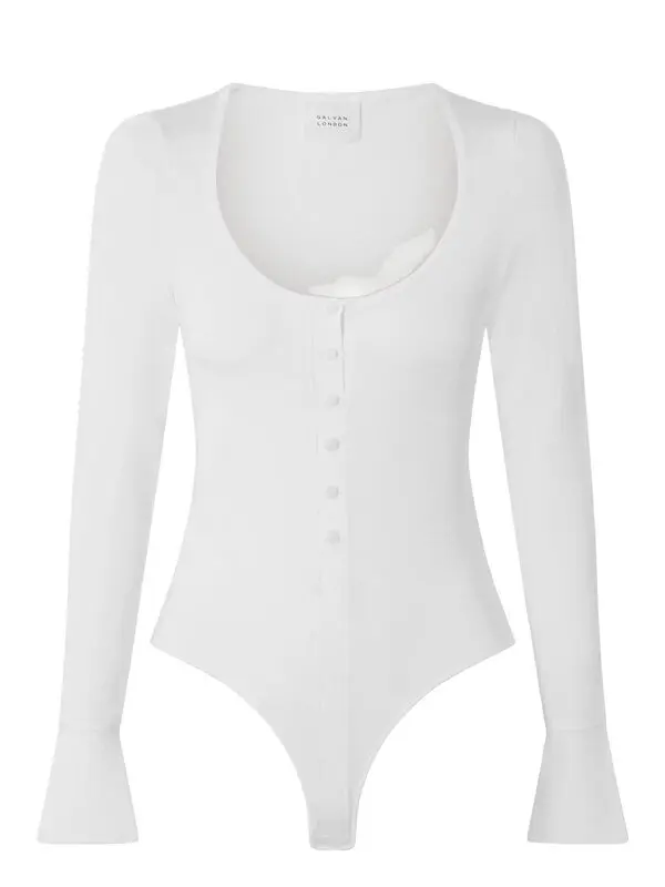 Galvan Stretch-jersey Bodysuit - White