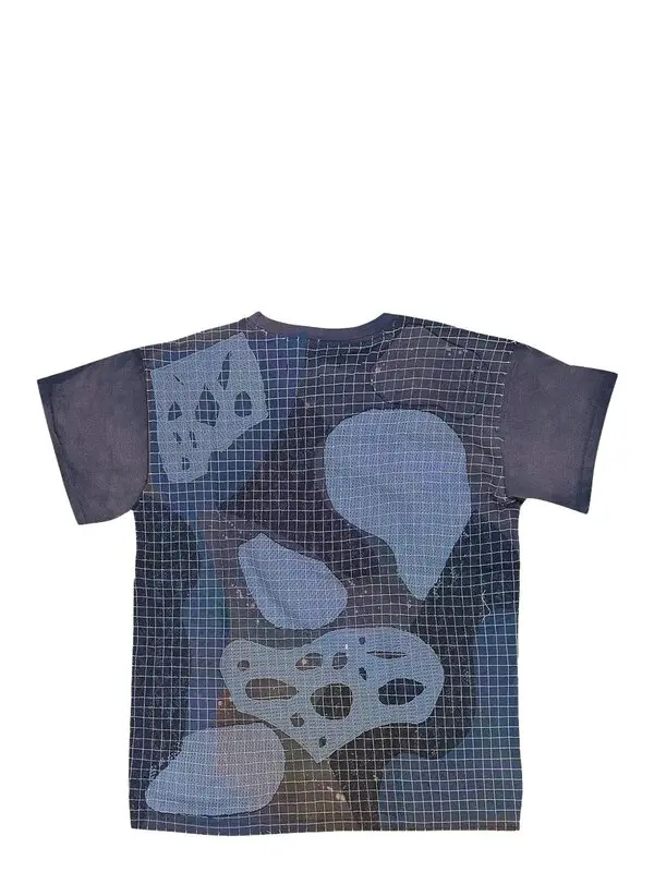 WHO DECIDES WAR Grid Short-sleeve T-shirt - Blue