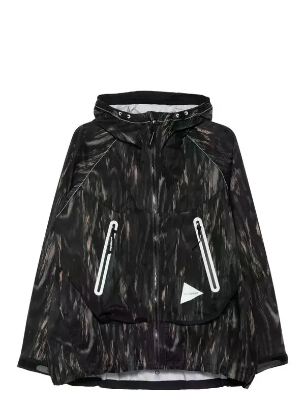 AND WANDER Zip-pocket Jacket - Black