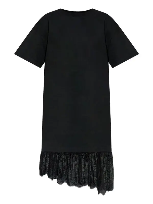 Munthe Rose Lace-trim T-shirt Dress - Black