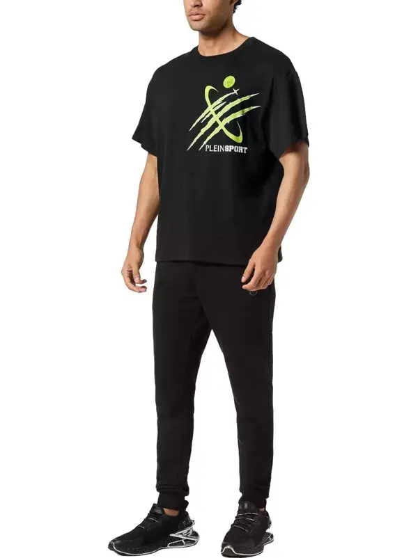 PLEIN SPORT Scratch-print T-shirt - Black