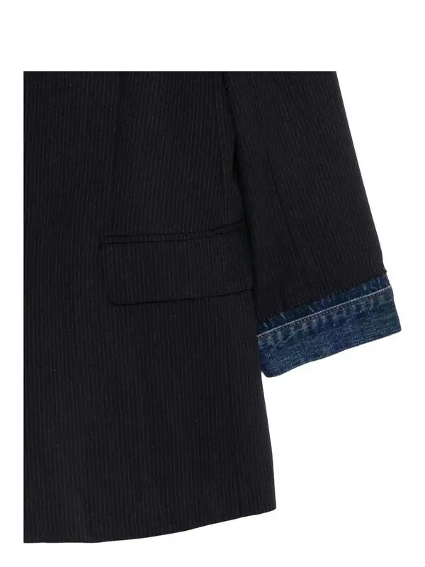 FRENKEN Devotion Pinstripe Blazer Jacket - Blue