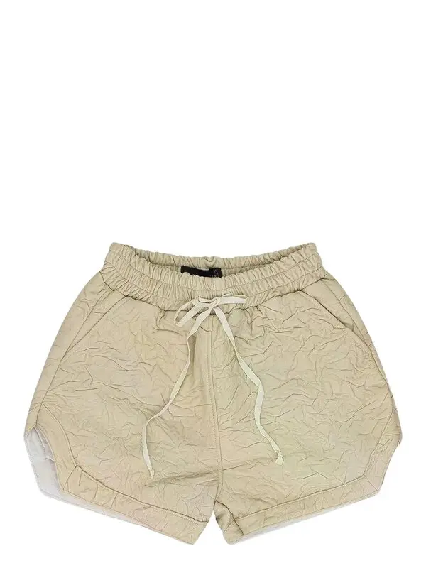 WHO DECIDES WAR Crinkled-effect Shorts - Neutrals