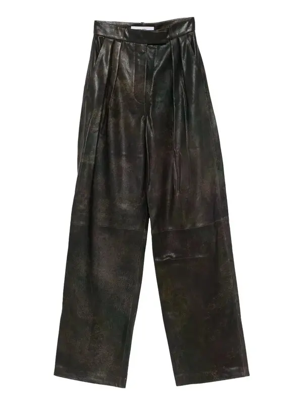 Alex Perry Pleated Trousers - Brown