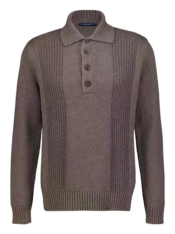 Frescobol Carioca Romano Long-sleeves Polo - Brown