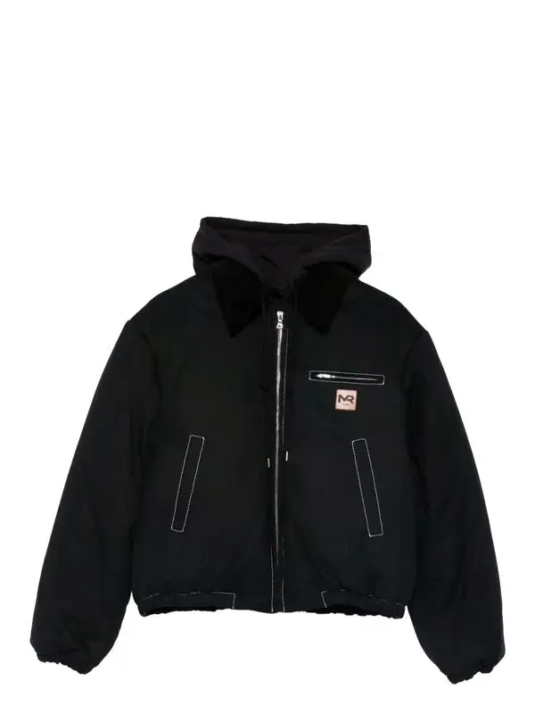 MERYLL ROGGE Hooded Contrast Coat - Blue