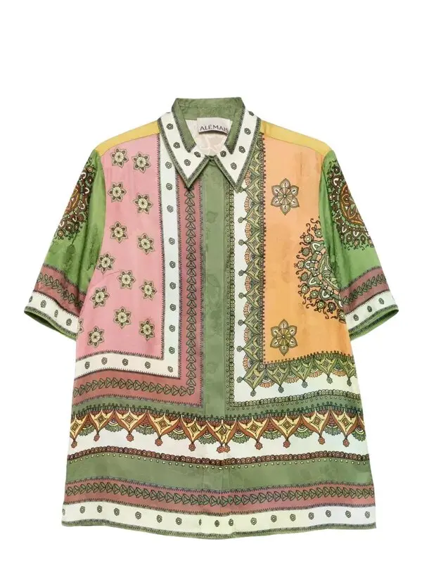 ALEMAIS Alemas Contina Floral Print Shirt - Green