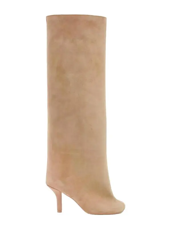 MAISON MARGIELA Anatomic Slip-on Suede Knee-high Boots - Neutrals