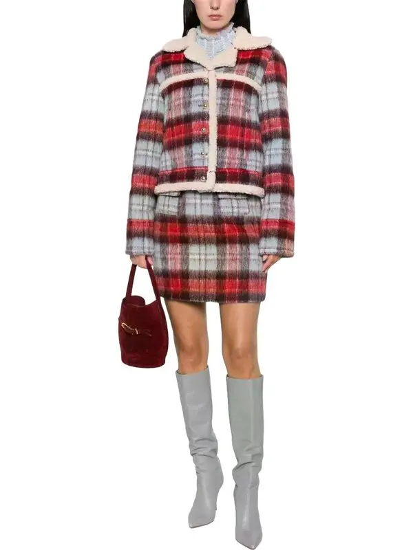 N°21 Checked Mini Skirt - Red
