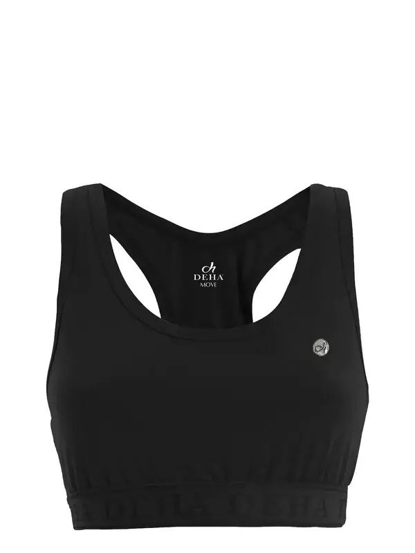 DEHA Logo-detail Sports Bra - Black