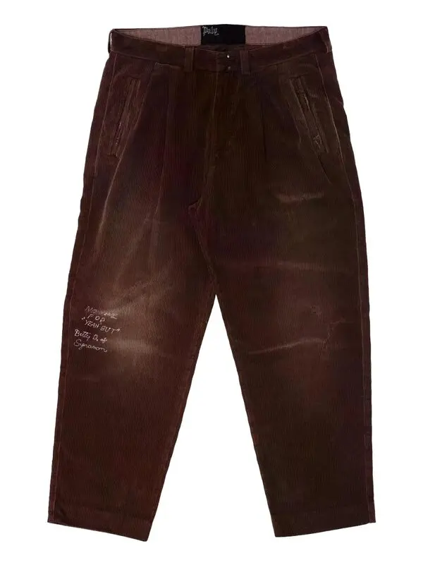 PALY Corduroy Texture Trousers - Red