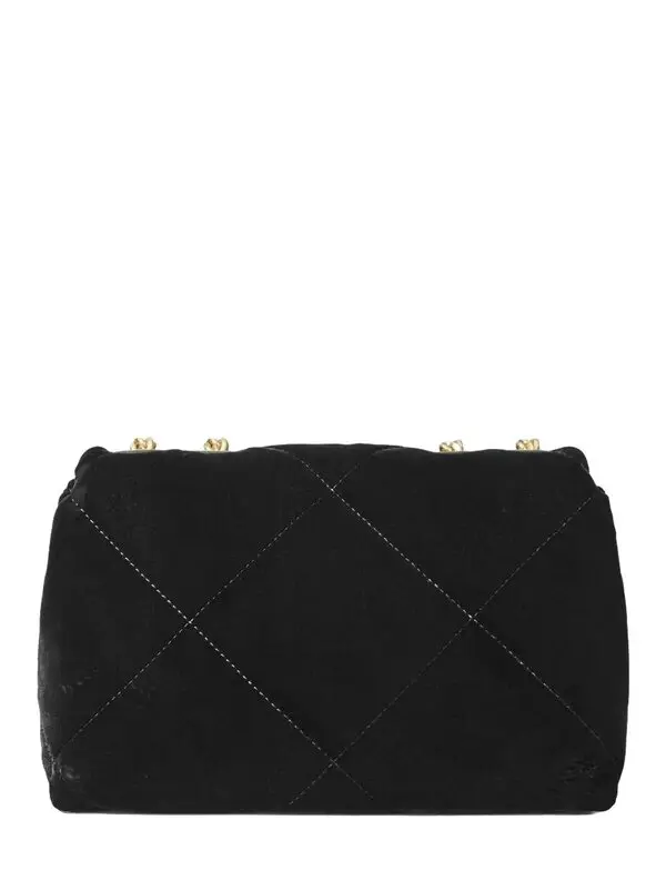 Tory Burch Kira Diamond-quilted Velvet Shoulder Bag - Black