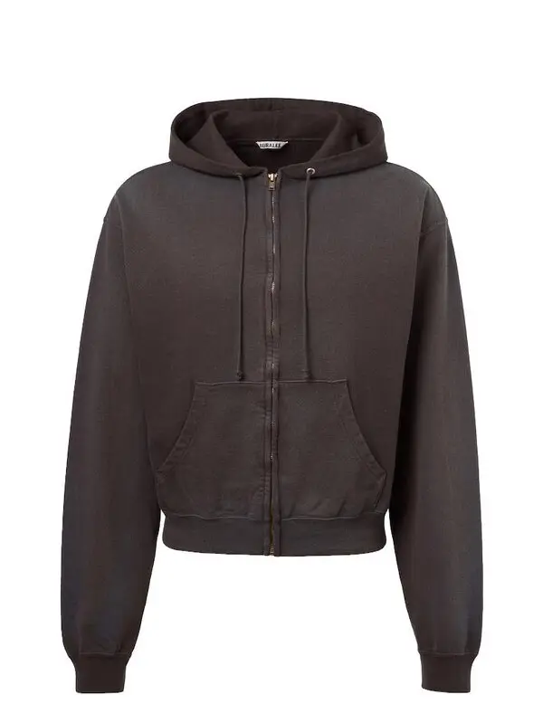 Auralee Cotton Jersey Hoodie - Black