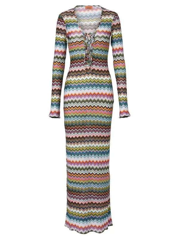 Missoni Zigzag Lame Maxi Dress - Multicoloured