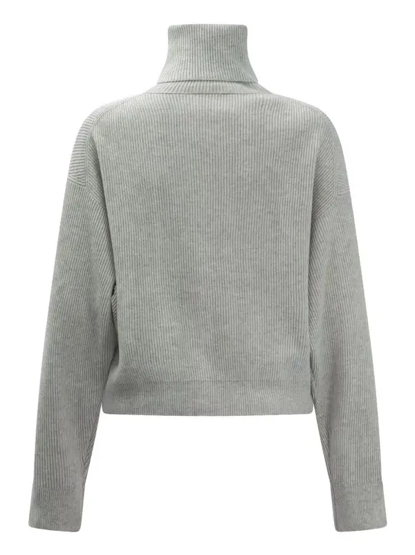 Brunello Cucinelli Ribbed-knit Roll-neck Sweater - Grey