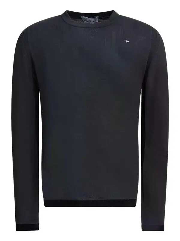 Stone Island Star Motif Crew Neck Sweatshirt - Grey