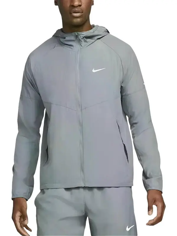 Nike Miler Repel Hooded Jacket - Grey
